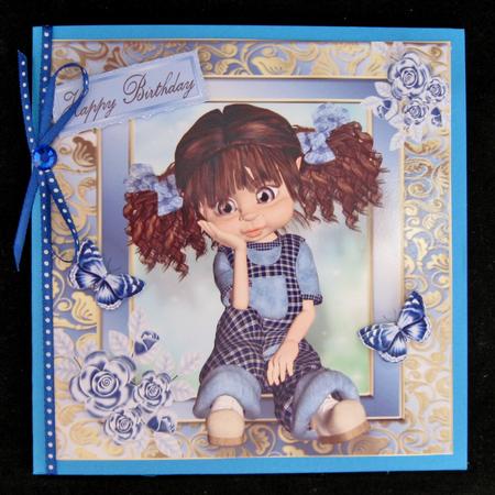 Cute Blue Kiki Girl 8x8 - CUP493923_983 | Craftsuprint