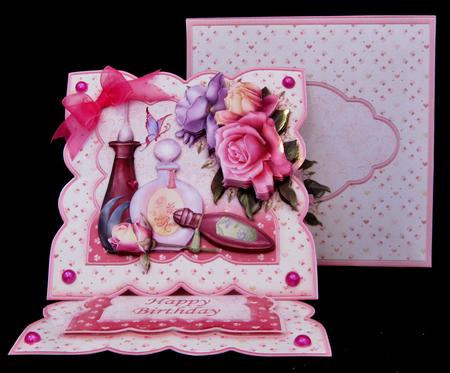Perfume & Roses Easel Card Kit & Decoupage - CUP508626_68 | Craftsuprint