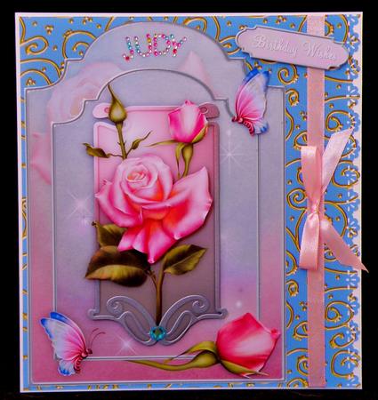 La Rosa Shaped Card Front with Step by Step - CUP536309_168 | Craftsuprint