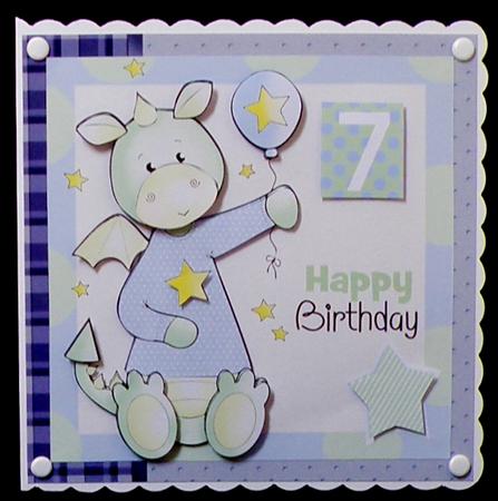 Denzil Dragon with Balloon Birthday Card Topper - CUP543518_2053 ...