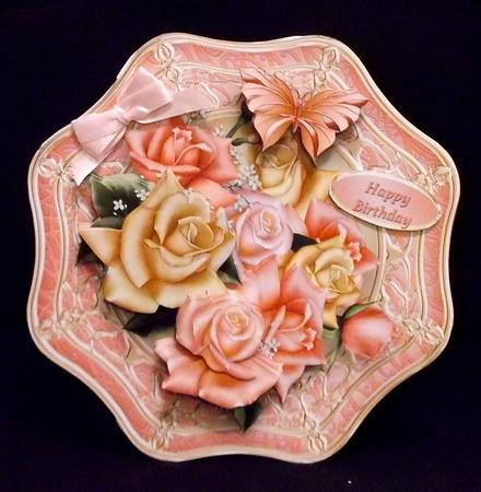 Edwardian Roses Wavy Octagon Card Mini Kit - CUP601789_1648 | Craftsuprint