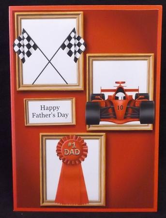 Red Race Car Dad - Frame Trio - CUP612173_1763 | Craftsuprint