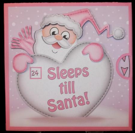 3D Xmas Santa Sleeps Till Santa Countdown Moveable Card Kit - CUP359797 ...