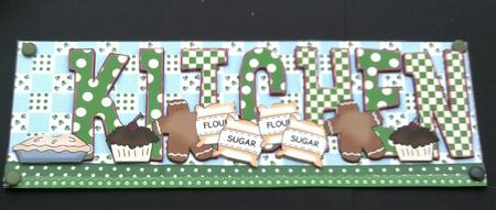 Room Sign - Kitchen in Green - CUP377072_66 | Craftsuprint