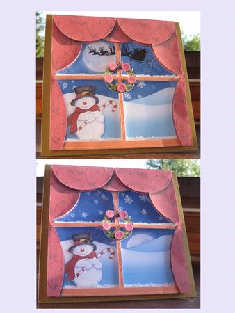 Animated Moveable Decoupage Christmas Window - CUP19727_68 | Craftsuprint