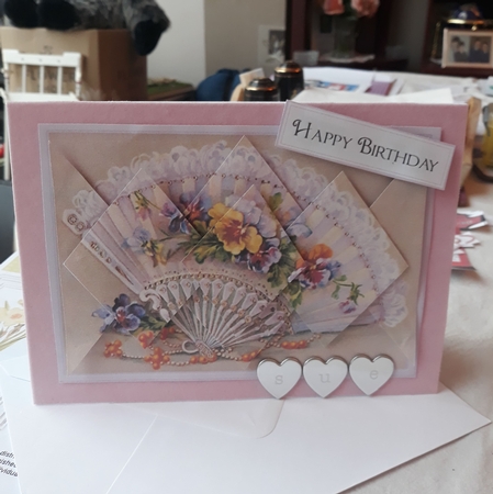 Frilly Fan with Pansies - Diamond Stacker Card - CUP165933_499 ...