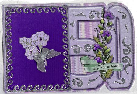 50th Birthday Celebration Card - CUP60877_99 | Craftsuprint