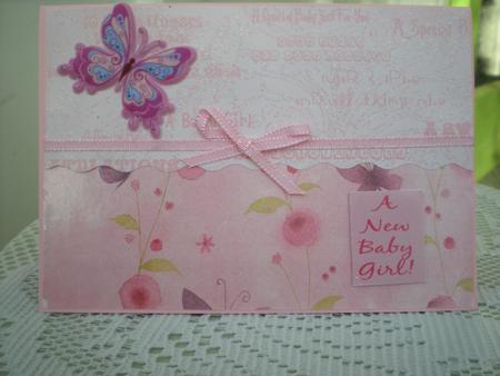 New Baby Girl Backing Paper - CUP211163_470 | Craftsuprint
