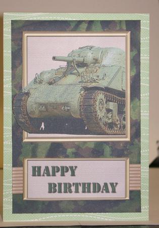 Ww2 Tank Card Front - Photo by Tracey Duckmanton