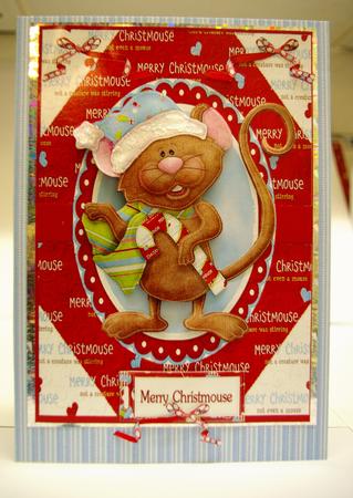 Merry Christmas Mouse 7x5 - CUP130217_452 | Craftsuprint