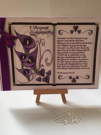 Lavender Calla Lilies Sympathy with Christina Rossetti Poem - CUP392282 ...