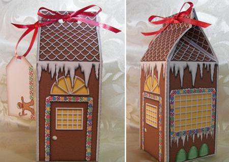Gingerbread House Milk Box - CUP332866_1771 | Craftsuprint