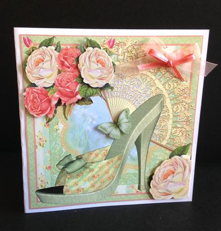 The Green Rose Shoes Topper 8x8 - CUP620532_1483 | Craftsuprint