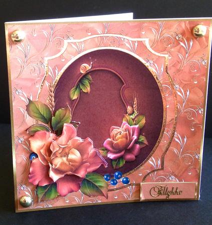 Late English Rose 7x7 Card with Decoupage - CUP633533_8 | Craftsuprint