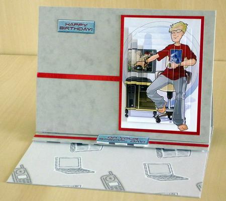 Computer Whizz (red) Pyramid. - CUP104362_437 | Craftsuprint