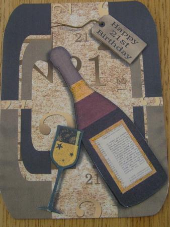 Natural Gold 21 Birthday A4 Backing Paper - CUP286459_10 | Craftsuprint