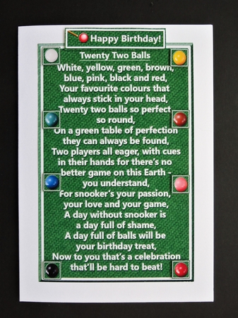 Snooker/Pool/Darts Verse Toppers - CUP1155368_1035 | Craftsuprint