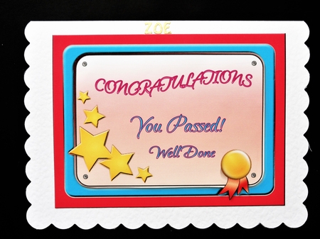 You Passed Certificate (female) - CUP562859_601 | Craftsuprint