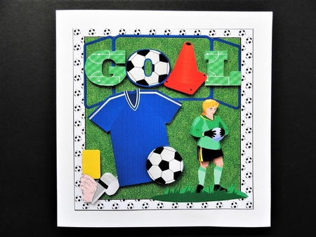 Blue Football Themed Card Front 2 - Photo by Valerie Spowart