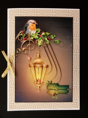 Christmas Robin on Street Lamp Teardrop Pyramid - Photo by Valerie Spowart