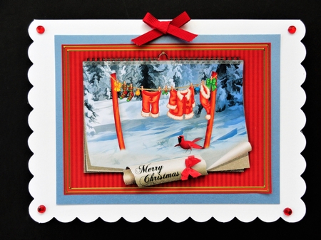 Santa Claus Clothesline Calendar Christmas Holiday Winter Easy Quick ...