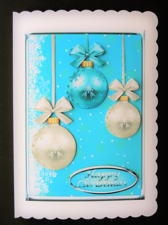 JJ CHRISTMAS TURQUOISE BAUBLES 5X7 - CUP841706_3406 | Craftsuprint