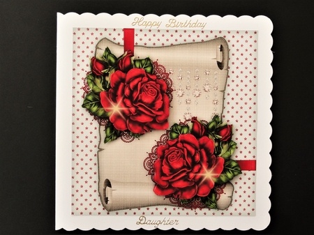 Vintage Scroll & Sparkling Roses - CUP894537_936 | Craftsuprint