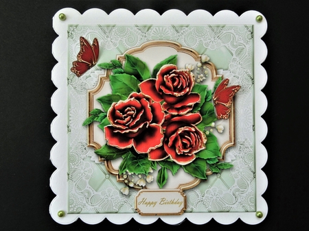 Lovely Red Roses Birthday Topper - CUP938667_74027 | Craftsuprint