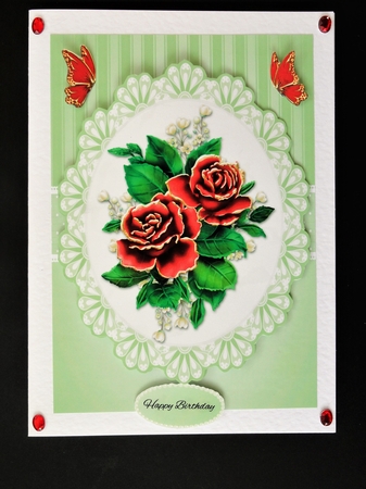 Beautiful Red Roses Birthday Topper - CUP946425_74027 | Craftsuprint