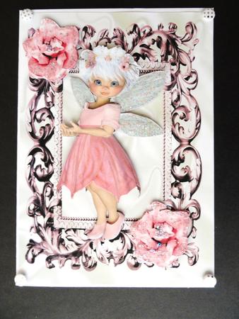 Little Rosebud Fairy Pretty in Pink in Frame - CUP311225_415 | Craftsuprint