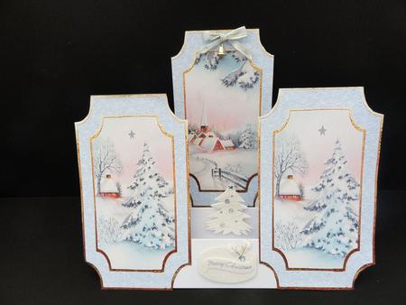Vintage Peaceful Christmas Scene Tri-fold Card - CUP446045_8 | Craftsuprint