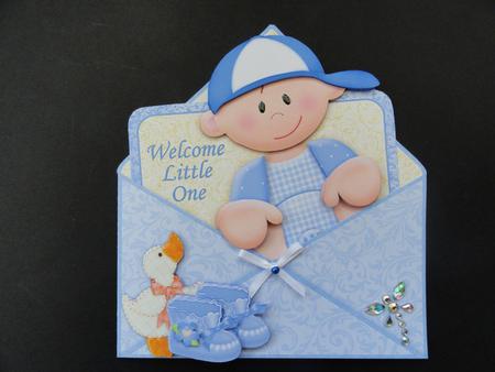 New Baby Boy Envelope Peeper Card 2 Sheet Mini Kit - CUP470752_68 ...