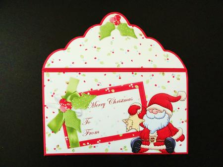 Christmas Money Wallet Envelope Santa & Star - CUP483840_68 | Craftsuprint