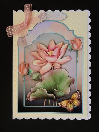 Lovely Lotus Shaped Card Front with Step by Step - CUP536289_168 ...