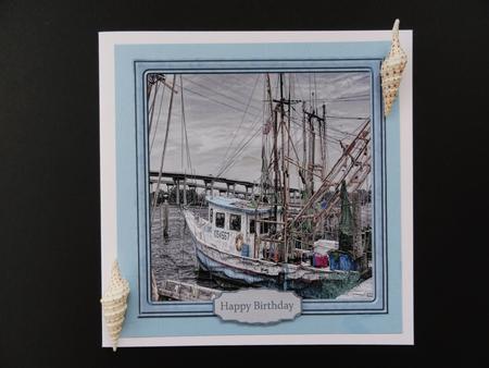 Fishing Boat Scene Card with Shaped Stackers - CUP547989_8 | Craftsuprint