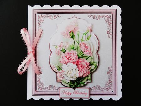 Carnations Card with Shaped Layers - CUP530105_8 | Craftsuprint