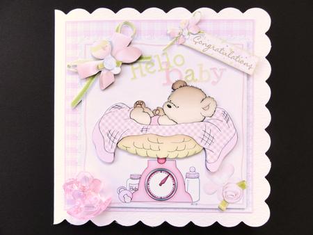 `hello Baby Girl Quick Card - CUP620061_1209 | Craftsuprint