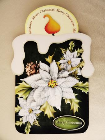 Candle Shape Card Classic Green White 695 - CUP649648_2166 | Craftsuprint