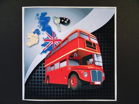 8x8 Double Decker Bus Card Topper - CUP670932_99 | Craftsuprint