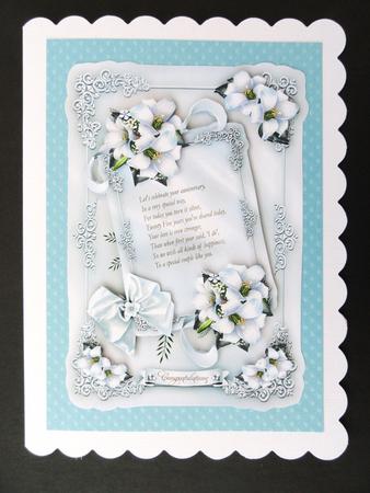 Anniversary Silver Wedding Card Mini Kit - CUP674425_1641 | Craftsuprint