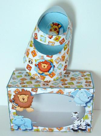 Zoo Animals Baby Shoe Kit with Box - CUP128009_56 | Craftsuprint