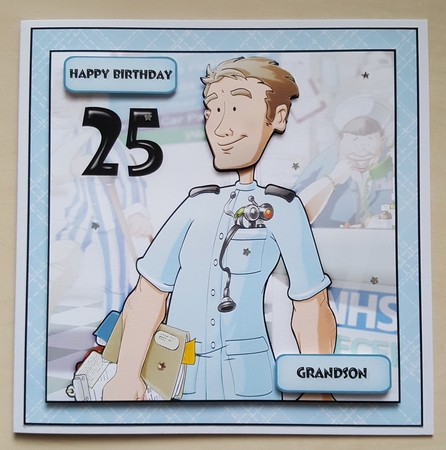 Male Nurse Dude 8x8 Quick Card - Photo by Digital Designs by Victoria