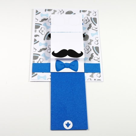 Hat and Mustache Waterfall Card Cutting File - Photo by Digital Phantasies