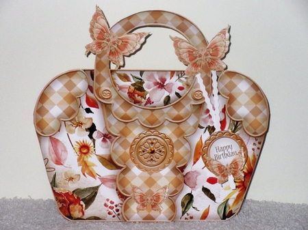 Autumn Flowers Pretty Handbag Shaped Card Mini Kit - Photo by Wayne Swan