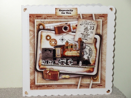Male Card Travel Train Themed Mini Kit - CUP1048745_1641 | Craftsuprint