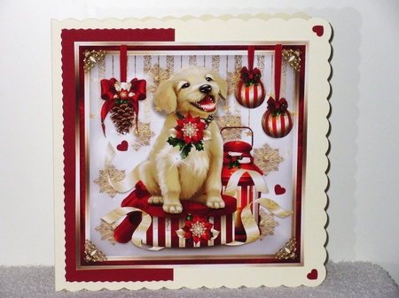 Christmas Gift Box with Puppy Mini Kit - CUP1075076_1641 | Craftsuprint