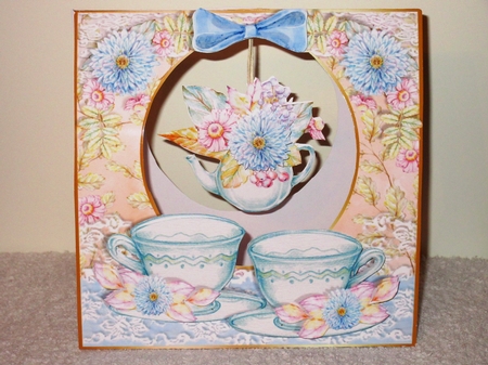 STAND-ALONE EASEL DANGLER - Tea & Flowers - CUP844134_203 | Craftsuprint