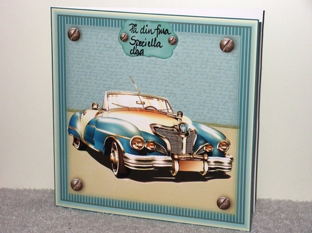 Retro Blue Car Card Kit - CUP878033_1483 | Craftsuprint