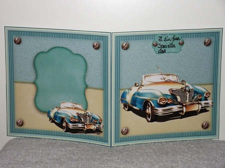 Retro Blue Car Card Kit - CUP878033_1483 | Craftsuprint