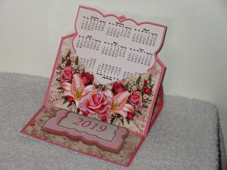 2019 UK Calendar Insert Addon for Lilies & Roses Calendar Easel Kit ...